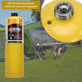 Pack of 4, BLUEFIRE Modern MAPP Gas Cylinder, 14.1 oz, 99.9% High Puri ...